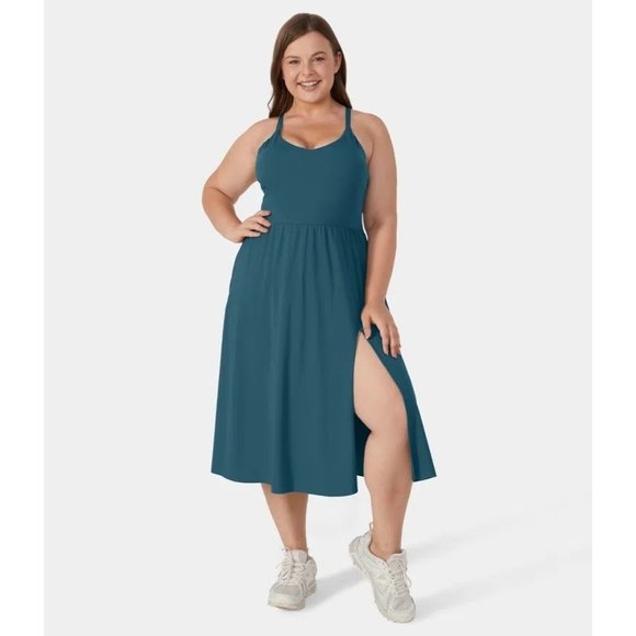 HALARA | Dresses | Halara Everyday Plus Size Midi Chill Dressla Land ...